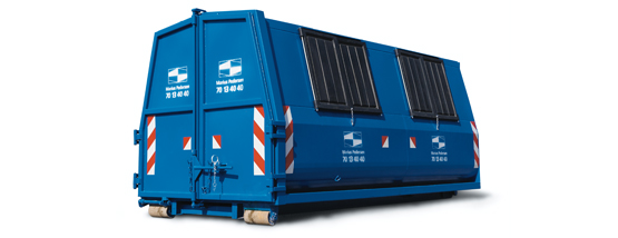 Leje af lukket maxicontainer hos Marius Pedersen A/S